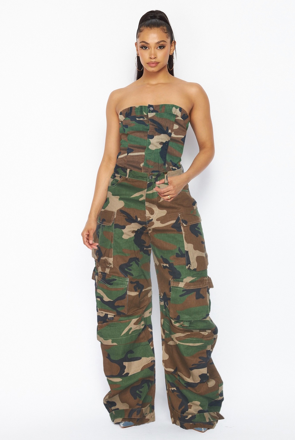 More Than You Can Handle Army Jumpsuit - lusciousfits.com